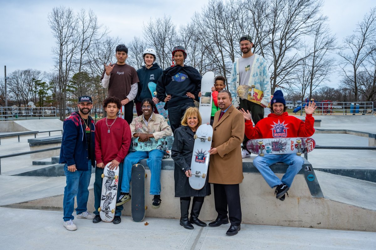 Community, Skaters, Join Town Officials at Skateboard Park Grand ...